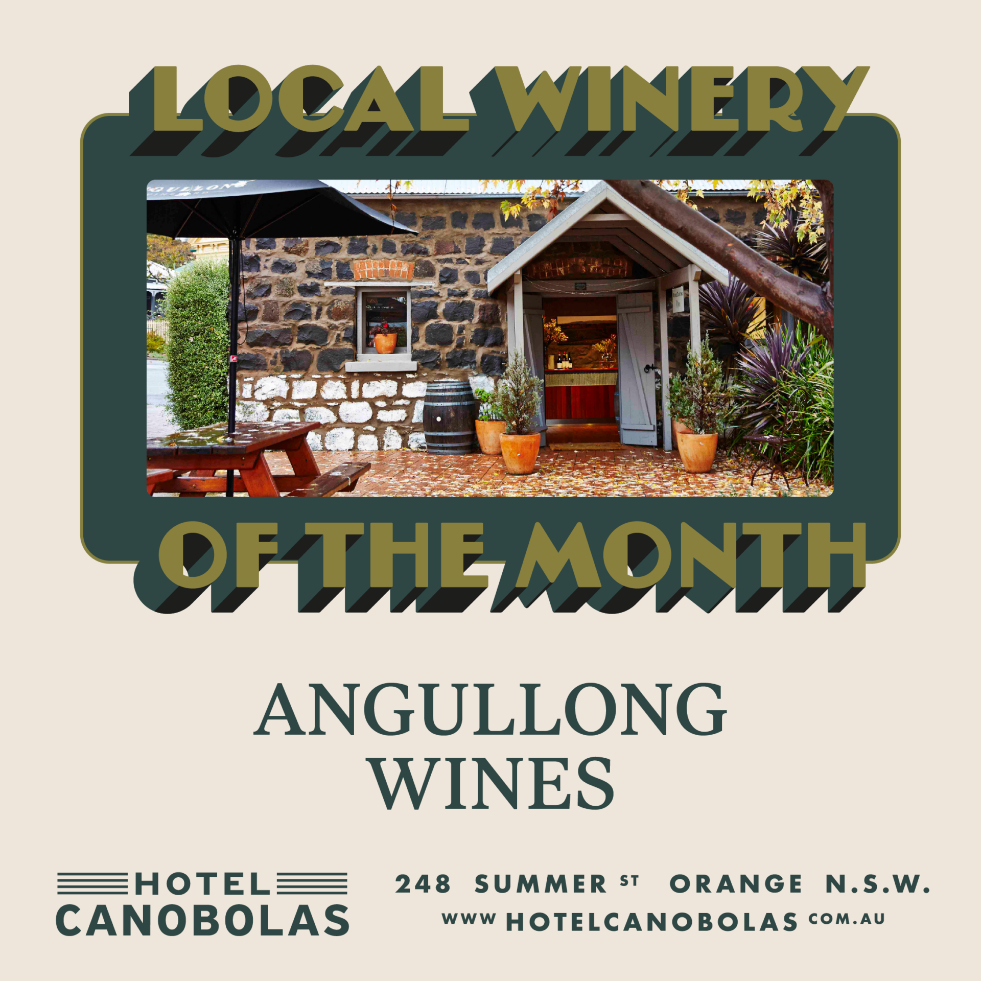 WINERY OF THE MONTH - Hotel Canobolas